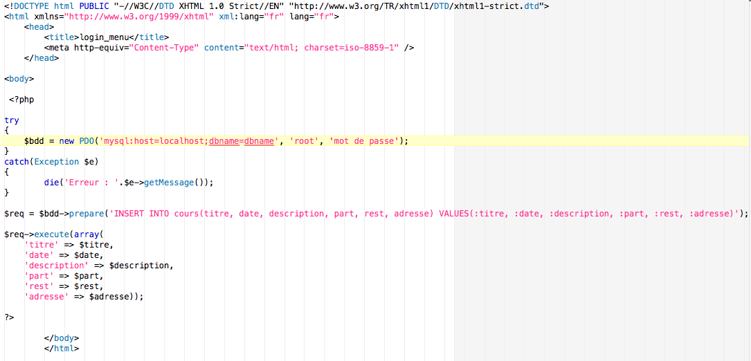 [Résolu] insertion info dans bdd avec formulaire php - Problème insertion info dans bdd avec ...